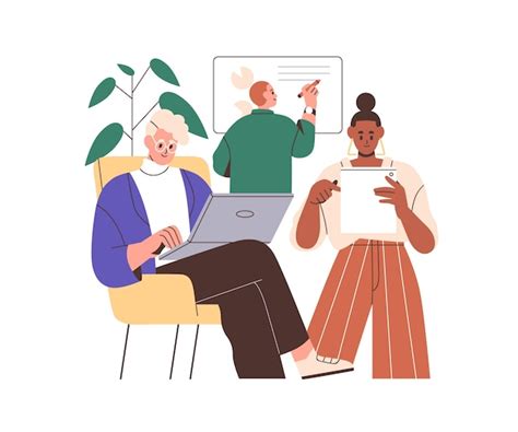 Premium Vector Business Team Work Process Teamwork Company Workers