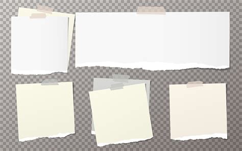 조각 조각난된 하얀 메모 텍스트 회색에 접착 테이프로 붙어 노트북 종이 스트립의 제곱 배경 벡터 일러스트입니다 0명에 대한 스톡 벡터 아트 및 기타 이미지 Istock