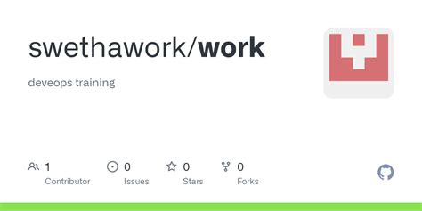 GitHub Swethawork Work Deveops Training