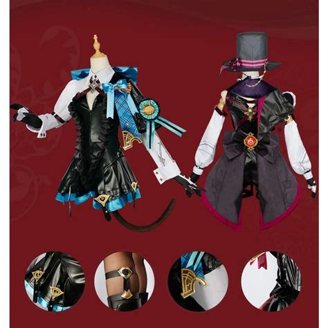 Lyney And Lynette Cosplay Outfit Clohes Wig Plushshop