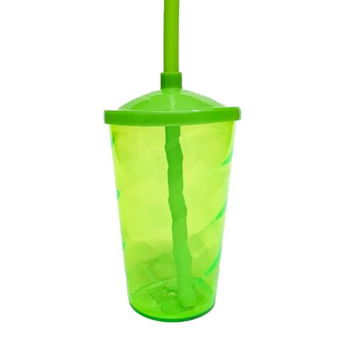 COPO FEST TAMPA E CANUDO CRISTAL 400 Ml LSC Toys