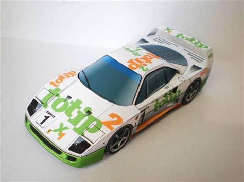 Ferrari F40 Totip Paper Car Free Vehicle Paper Model Download