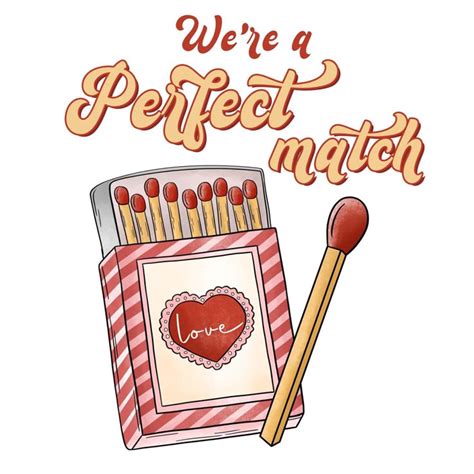 Were A Perfect Match Valentines Illustration Valentines Wallpaper