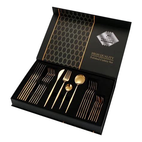 Amazon Hot Selling 24pcs Bulk Metal Flatware With T Box