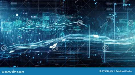 Big Data Technology Futuristic Technological Abstract Background Glow