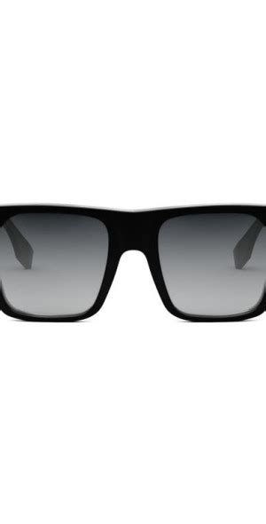Fendi Baguette 54mm Square Sunglasses In Shiny Black Gradient