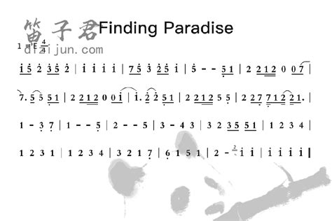 Finding Paradise笛子简谱 暂无曲 笛子君曲谱网