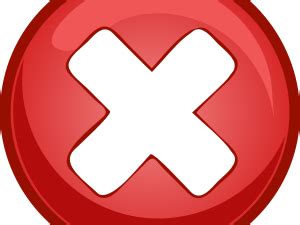 Red X Symbol Meaning Prohibition Warning Error Sign PNG PNG All