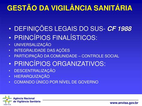 PPT GESTÃO DO SUBSISTEMA NACIONAL DE VIGILÂNCIA SANITÁRIA NO CONTEXTO