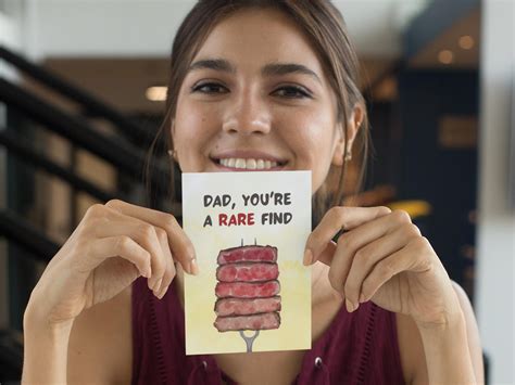 Steak Fathers Day Card Steak Watercolor Bbq Fathers Day Card Funny