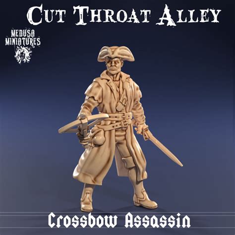 3d Printable Crossbow Assassin Cut Throat Alley By Medusa Miniatures