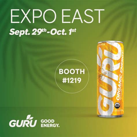Come Visit Us At Expo East From September 29th To October 1st And Grab A Nice Cold Guru Booth