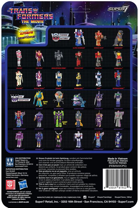 Best Buy Super7 Reaction 6 In Plastic Transformers Action Figure