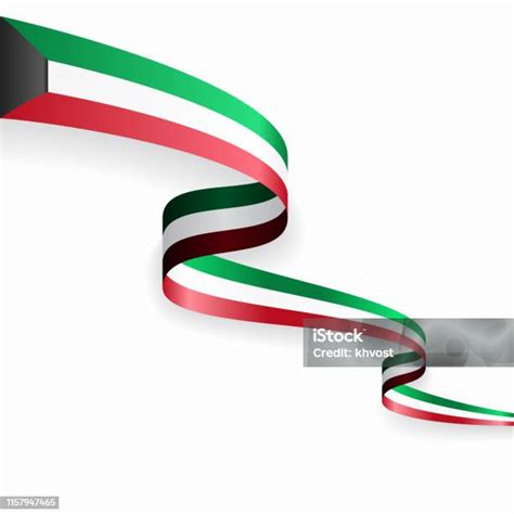 쿠웨이트 플래그 물결 모양의 추상적 인 배경입니다 벡터 그림입니다 0명에 대한 스톡 벡터 아트 및 기타 이미지 0명 곡선 국가 지리적 지역 Istock