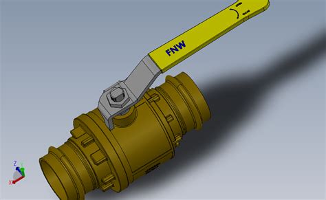 Fnw Fnw430j二片式内螺纹球阀solidworks 2011模型图纸下载 懒石网