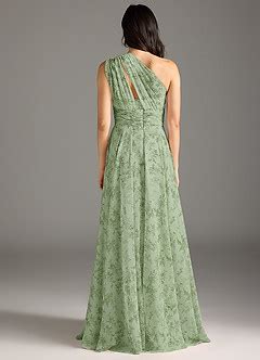Azazie Charlize Green Fern Floral Bridesmaid Dresses Azazie