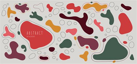 둥근 라인 장식 템플릿 무료 스타일의 패턴 아트 워크의 추상적인 유기 모양 디자인 갭 디자인 다채로운 배경 공간 일러스트 벡터 0명에 대한 스톡 벡터 아트 및 기타 이미지