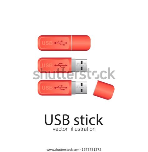Usb Stick Vector Illustration Isolated On Stock Vector Royalty Free 1378781372 Shutterstock