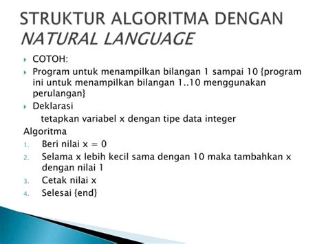 Struktur Penulisan Algoritma PPT