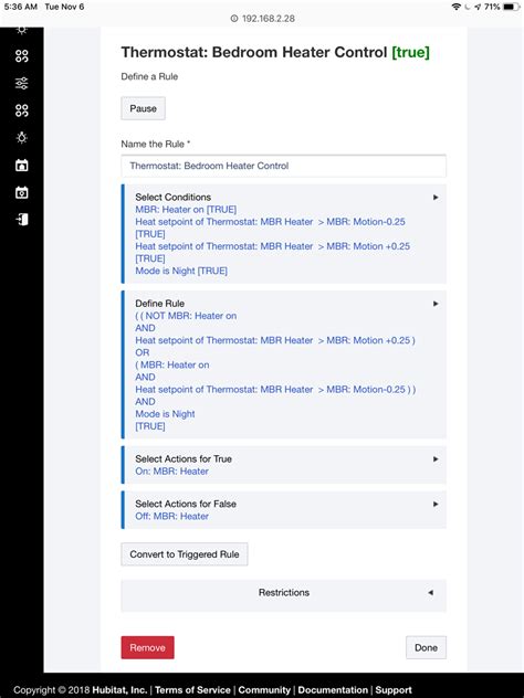 Rule Machine Thermostat Feature Requests Hubitat