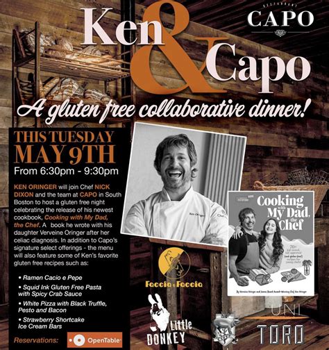 Ken Oringer X Capo Gluten Free Collaboration Dinner Caught In Southie