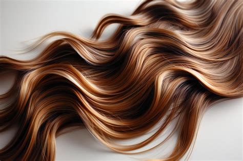 One Long Light Brown Hair Shaped Like A Knot Flying On A White