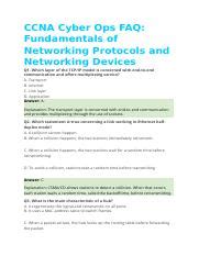Fundamentals Of Networking Protocols And Networking Devices Rtf CCNA Cyber Ops FAQ