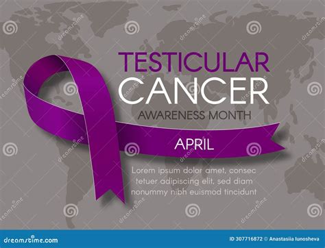 Pancarta Del Mes De Sensibilización Sobre El Cáncer Testicular