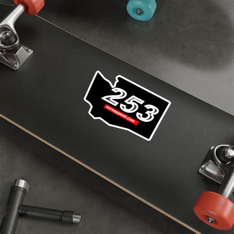 253 Area Code Sticker Waterproof Vinyl Sors Apparel Co Usa