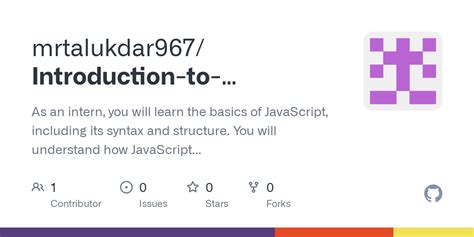 github mrtalukdar967 introduction to javascript and its core
