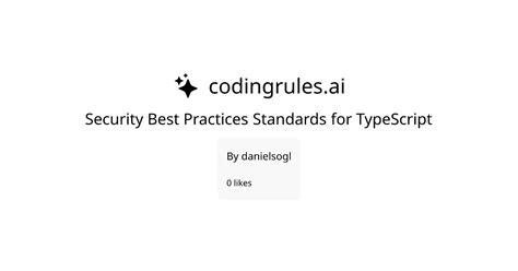 security best practices standards for typescript coding rules