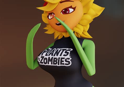Girasol Sunflower 3d Plants Vs Zombie Nsfw Sfw Cgtrader