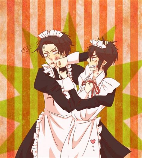 Levi X Eren Maid Outfits Attack On Titan Anime Ereri