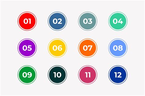 Bullet Points Numbers Graphic By Maulid09 Creative Fabrica