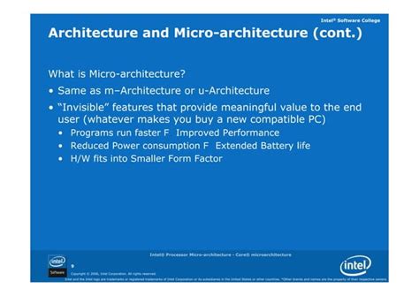 01 Intel Processor Architecture Core Pdf Computing Technology