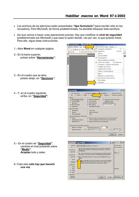 pdf de programación habilitar macros en word 97 ó 2003