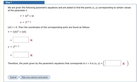 Solved We Are Given The Following Parametric Equations And Chegg