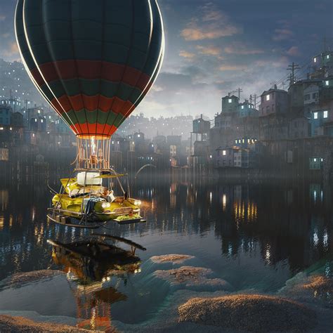 Floating By Artist Rashed Abdullah R Imaginarycityscapes