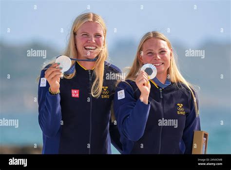 Vilma Bobeck Rebecca Netzler Sweden Silver Medal Sailing Womens Skiff During The Olympic