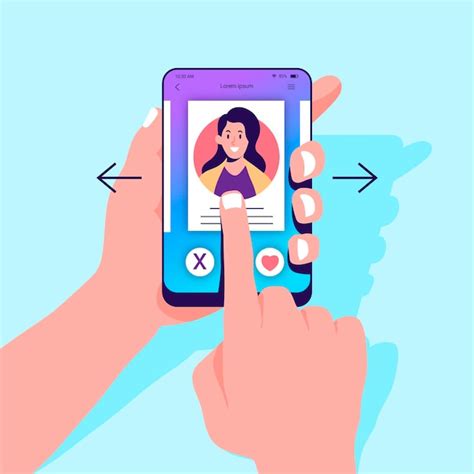 free vector dating app swipe concept