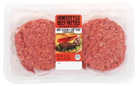 Homestyle Beef Patties 80 Lean 4 Ct 48 Oz Fred Meyer