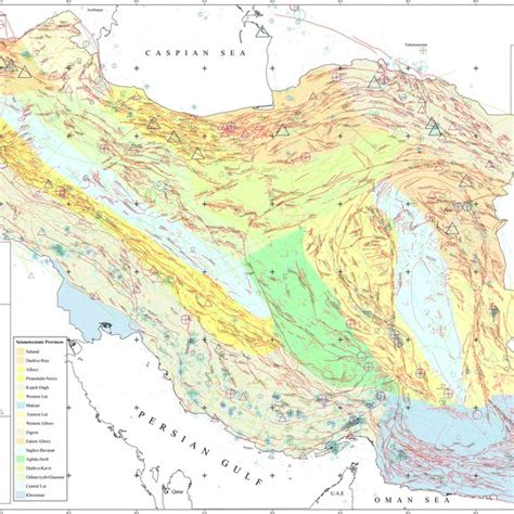 Updated Seismotectonic Provinces Of Iran Based On The Spatial Download Scientific Diagram