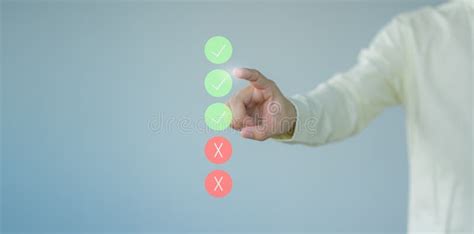 Businessman Touching The Virtual Screen On The Productivity Checklist