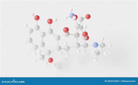 Tetracycline Molecule 3d Molecular Structure Ball And Stick Model