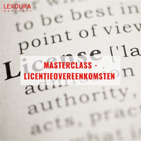 Tom De Coster On Linkedin Masterclass Licence Agreements