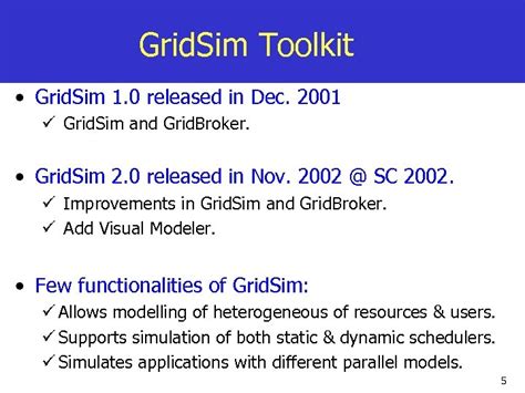 Grid Sim Toolkit 3 1 Modelling And Simulation