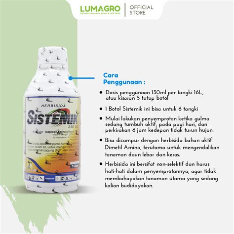 Herbisida Sistemik 240SL 1L Isopropil Amina Glifosat Lumagro