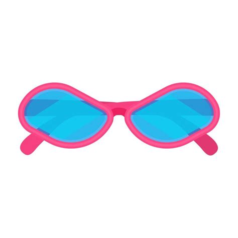 Sunglass Fashion Vector Icon Accessory Pink Frame Isolated Eye Lens