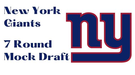 New York Giants Mock Draft I Full 7 Round Mock Draft Youtube