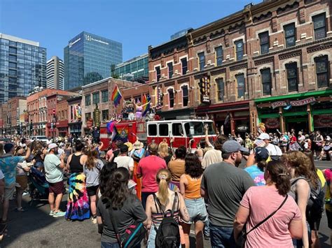 The Nashville Pride Parade Down Lower Broadway In Downtown Nashville